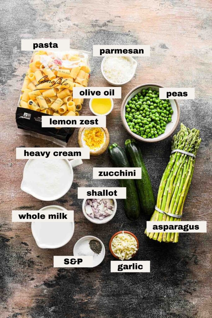 Creamy Garlic Spring Vegetable Pasta Primavera - Cozy Cravings