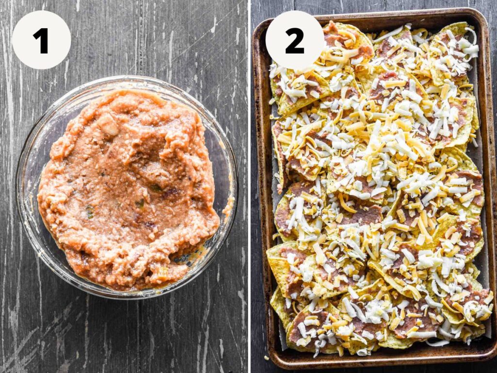Refried Bean Nachos - Cozy Cravings