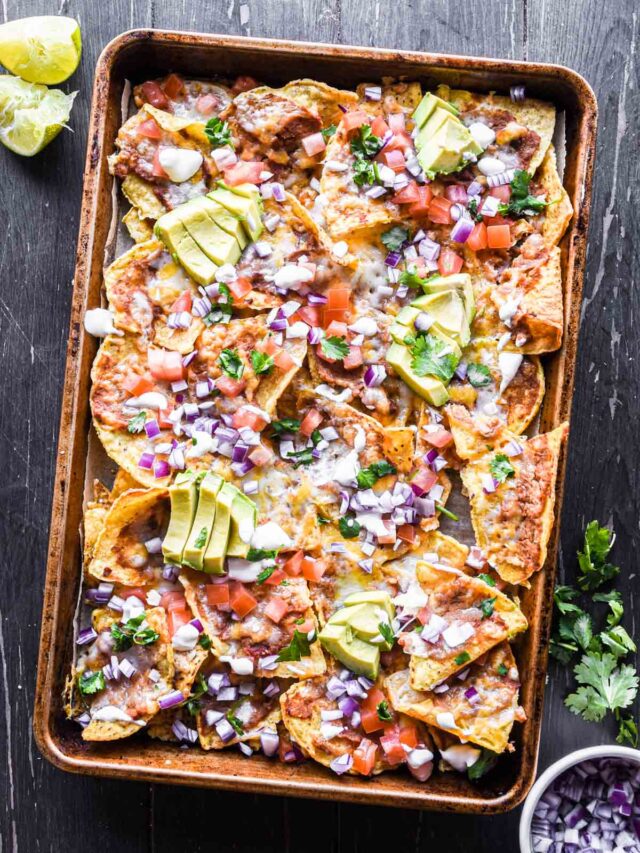 Refried Bean Nachos - Cozy Cravings